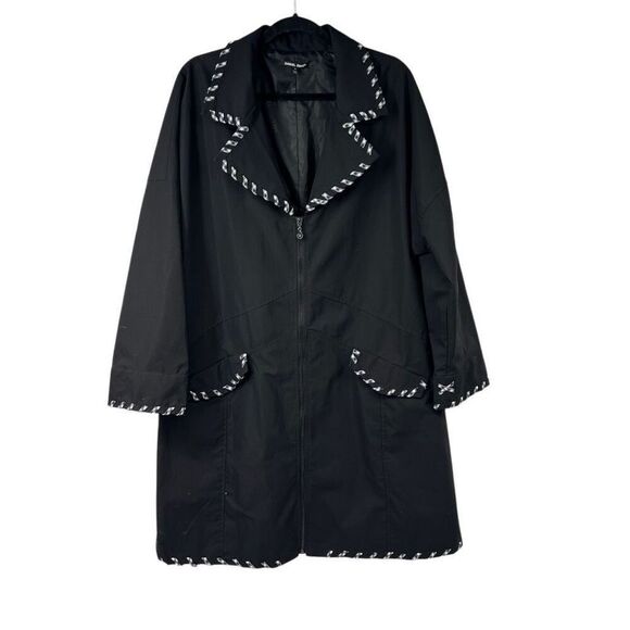 Samuel Dong | Jackets & Coats | Samueldong Black Trench Blue White ...